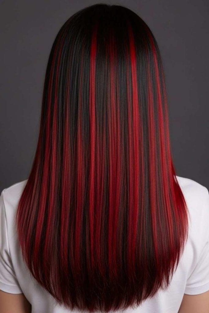 12 Stunning Red Highlights on Dark Hair to Transform Your Look – KPOPMOOD