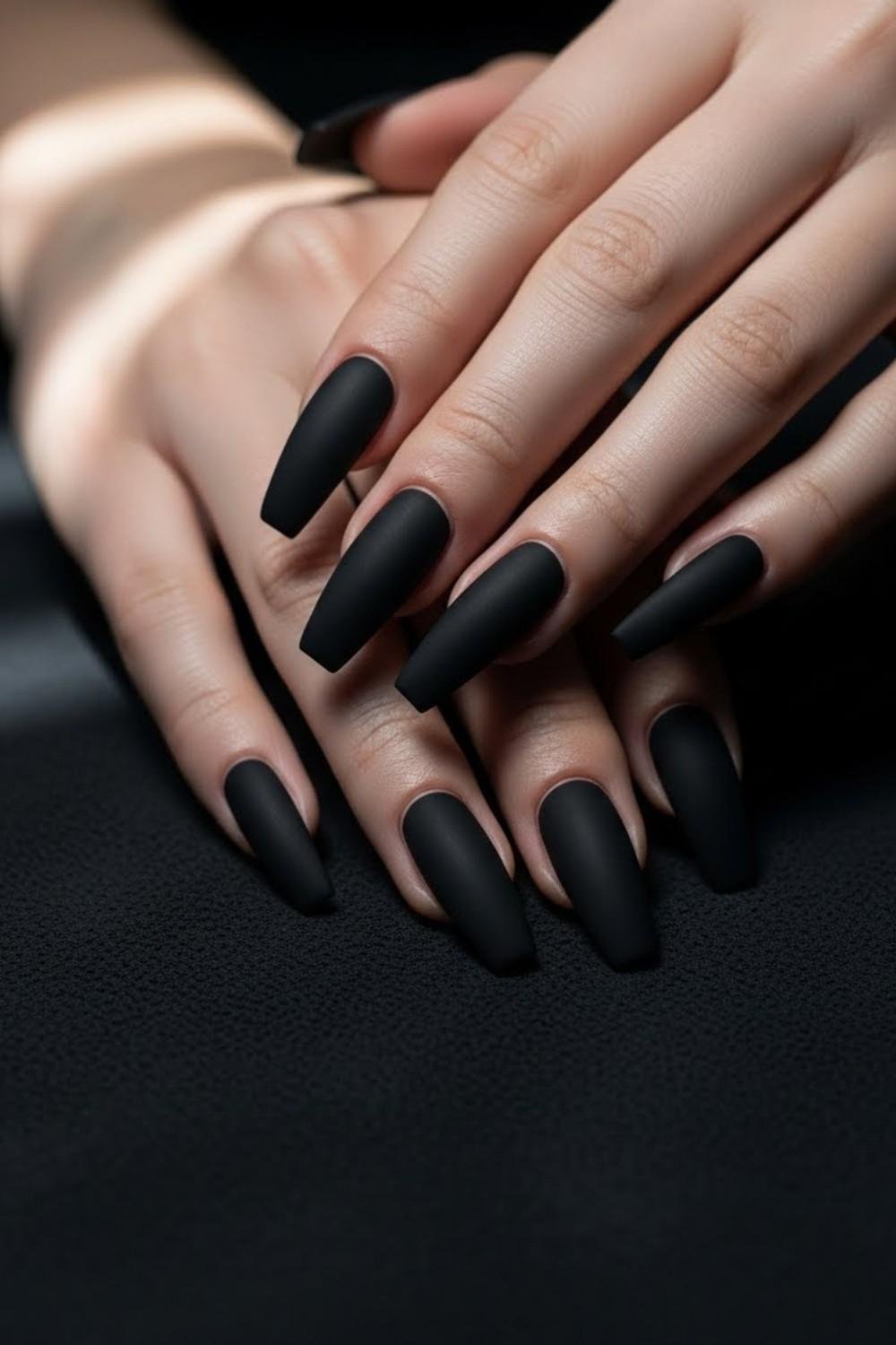 12 Matte Black Nails: Trendy Designs, Shapes, and Styling Ideas – KPOPMOOD